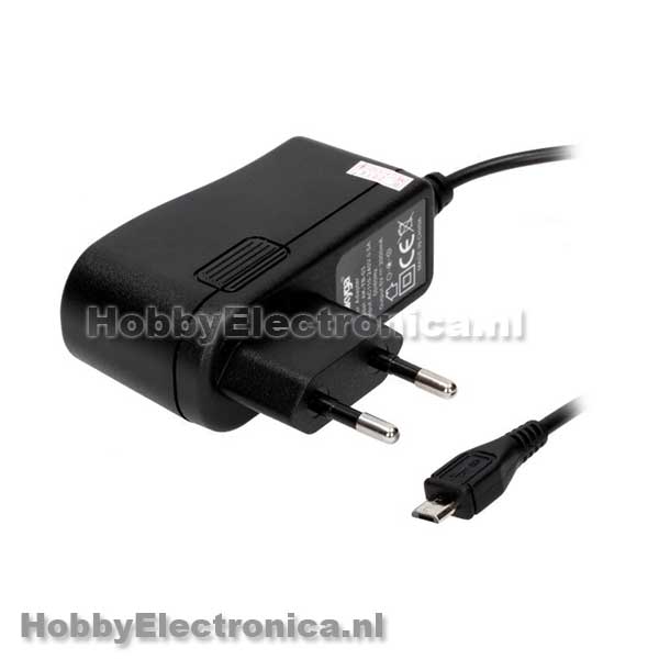 Voeding micro usb 2A 5V - HobbyElectronica