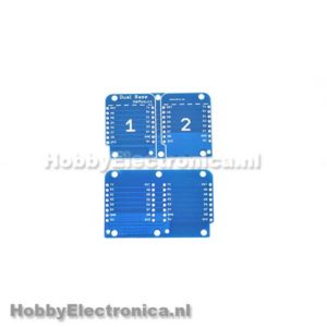 Dual base Wemos shield - HobbyElectronica