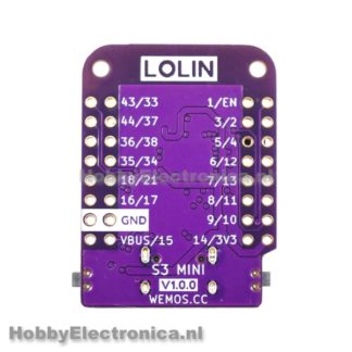 Lolin s3 mini Esp32-S3 4MB - HobbyElectronica